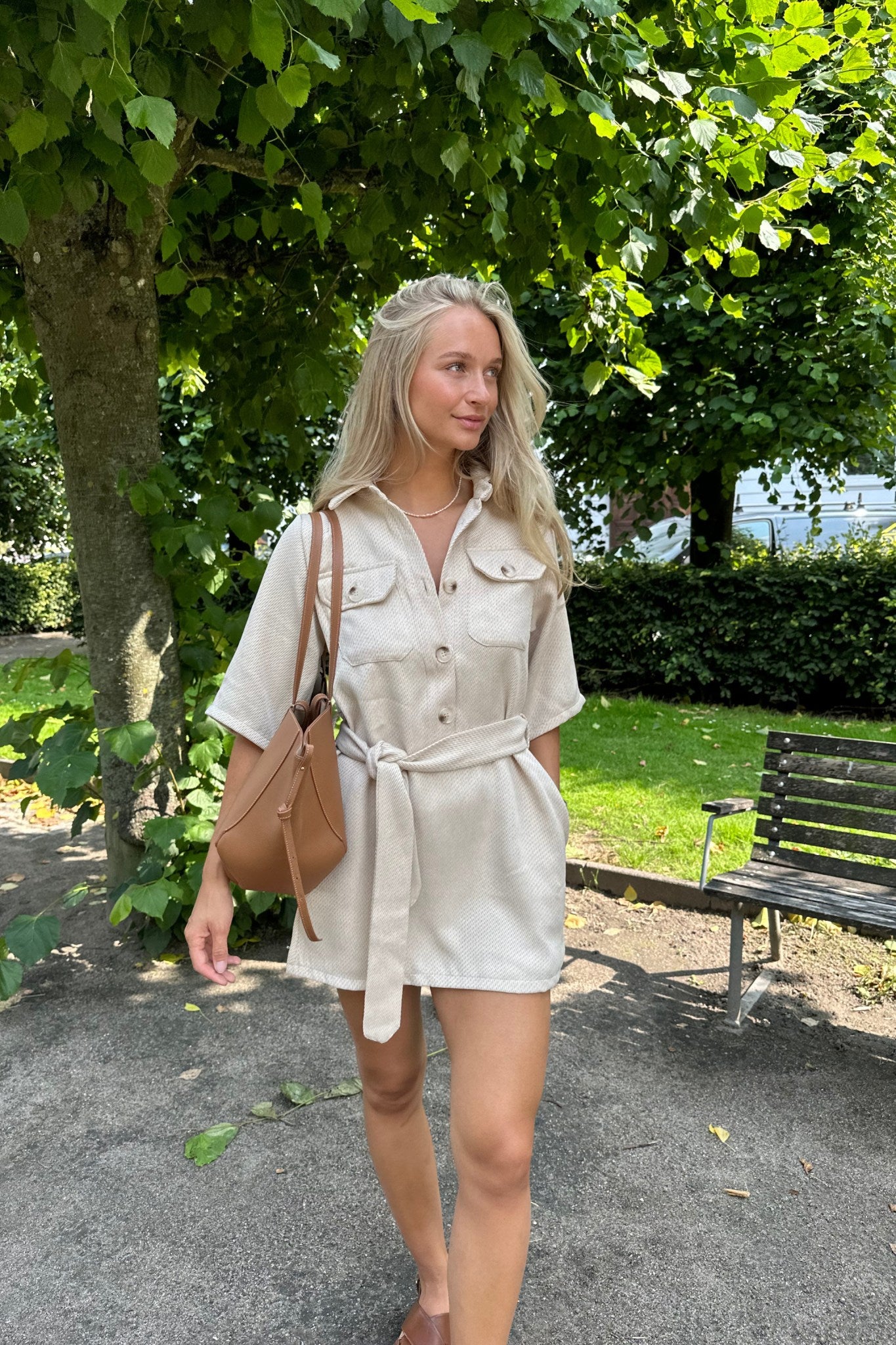 AnnaIC Dress - Sand – dk.byic.com